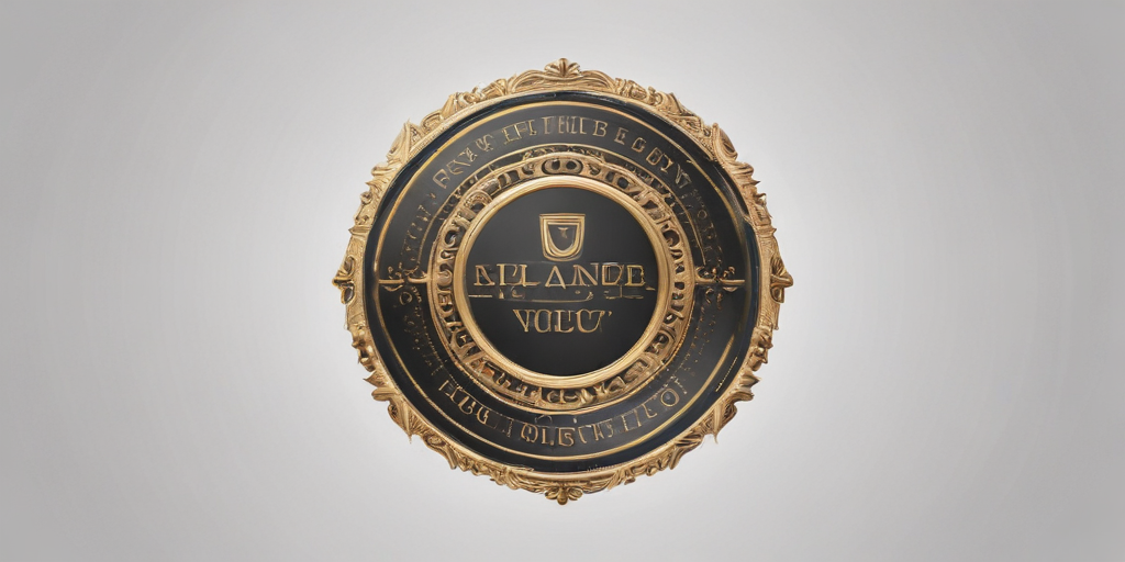 Elegant Emblem Featuring Intricate Designs and Mysterious Inscription ...