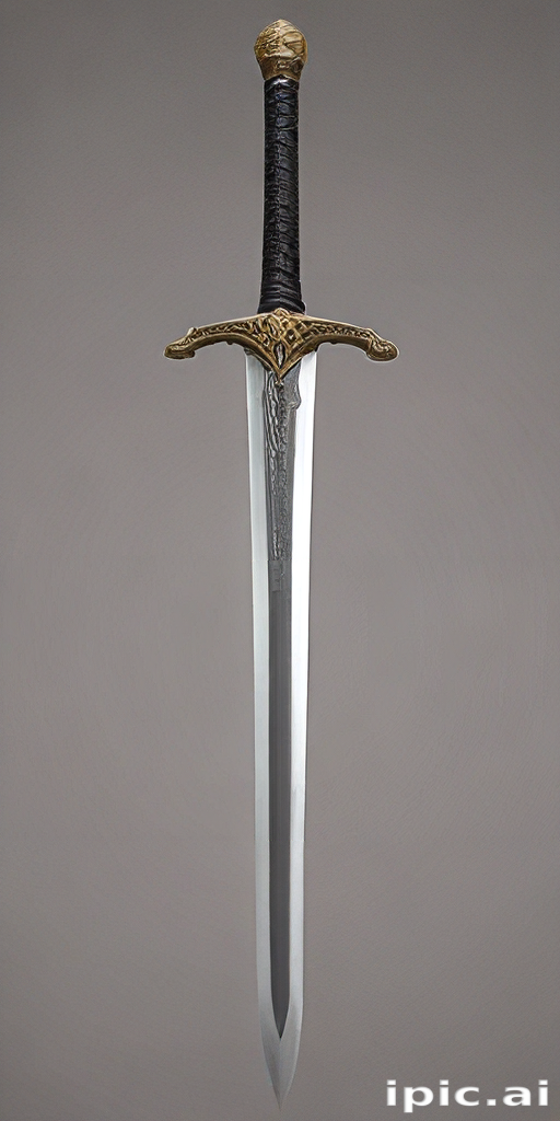 Elegantly Crafted Sword with Intricate Design and Polished Blade Detail