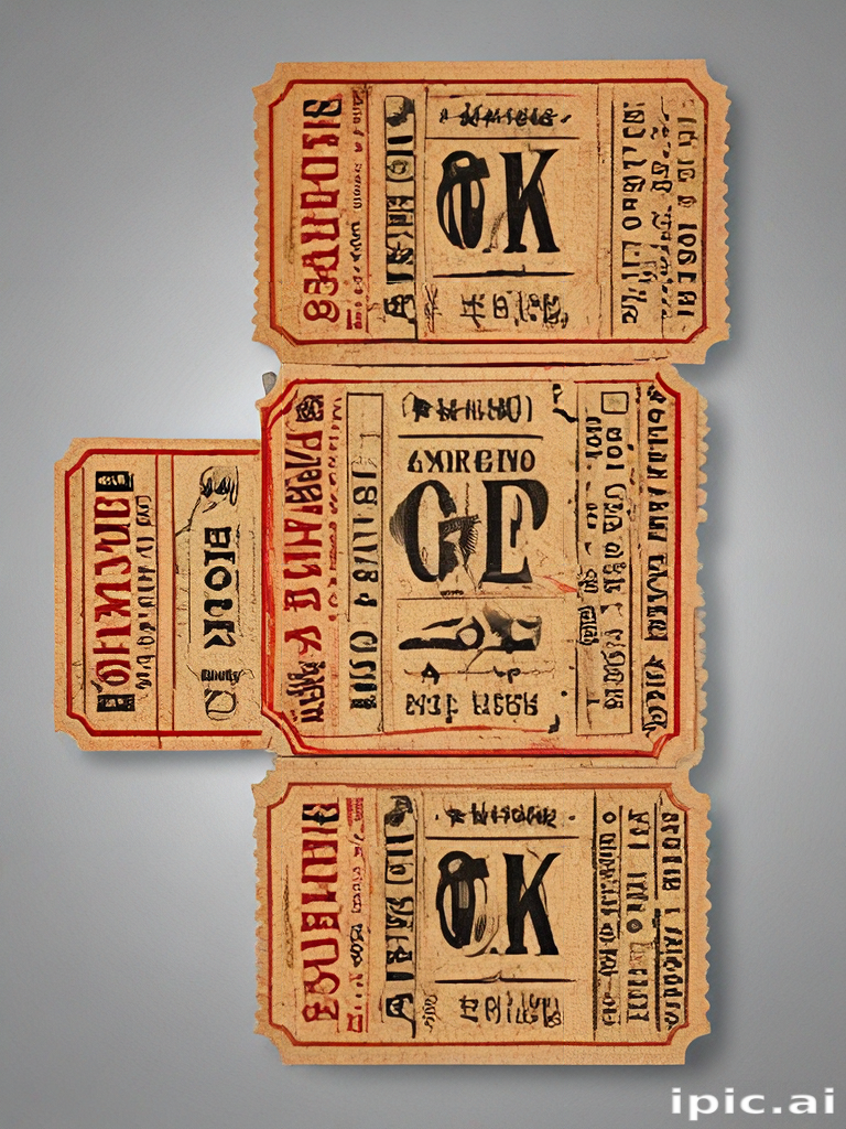 Vintage Ticket Design Featuring Intricate Patterns and Unique ...