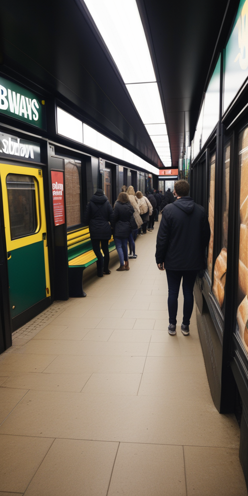 Young Woman Lost in Thought While Waiting for the Subway Train