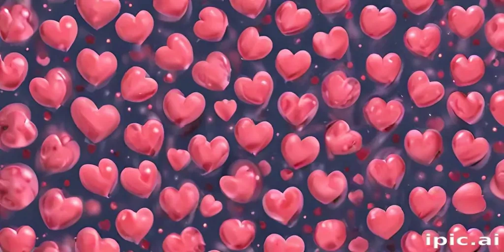 A Joyful Celebration of Love with Vibrant Hearts Floating Everywhere.
