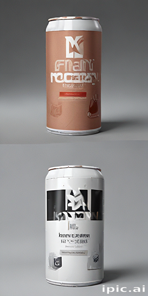 Creative Beverage Can Design Featuring Unique Typography and Artistic ...