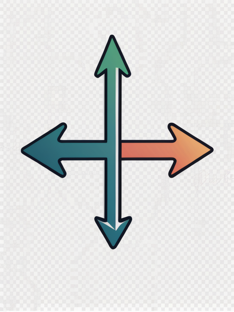 Directional Arrows Representing Choices and Pathways in Various Directions