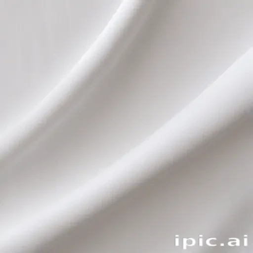 Soft and Smooth White Fabric Draped Elegantly with Gentle Curves and Folds.