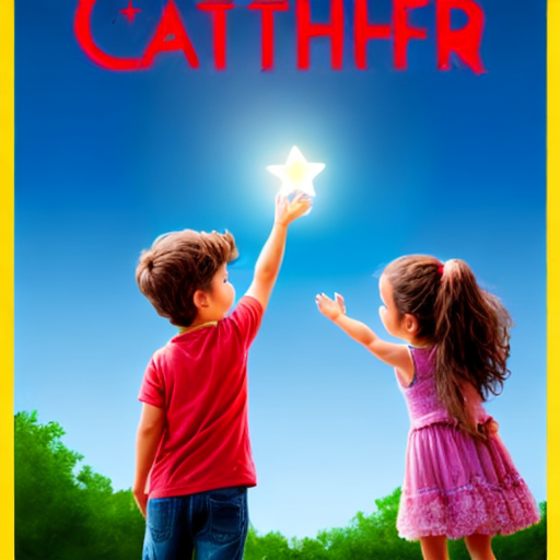 a cover for a kids book called star Catcher