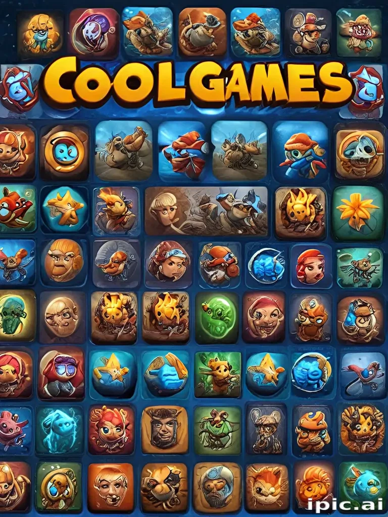 Colorful Compilation of Unique Characters from Cool Games Collection ...