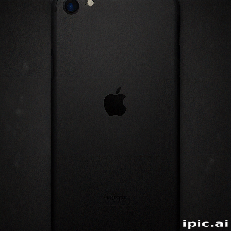 Elegant Black Apple iPhone with Minimalistic Design Against a Dark ...