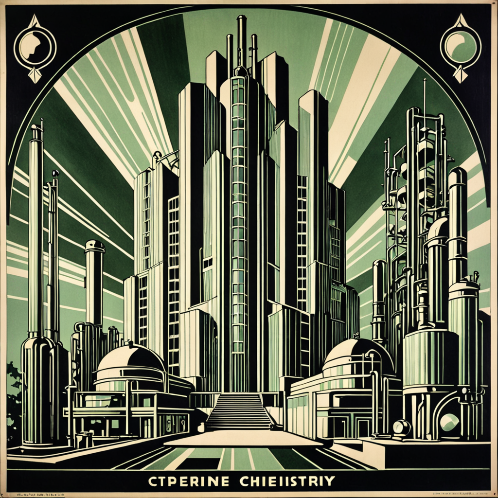 art deco chemistry progress industry propaganda science
