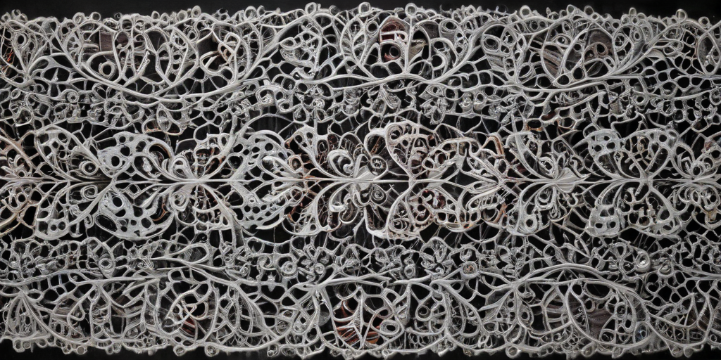 Intricate Lace Design Featuring Delicate Patterns and Elegant Swirls in ...