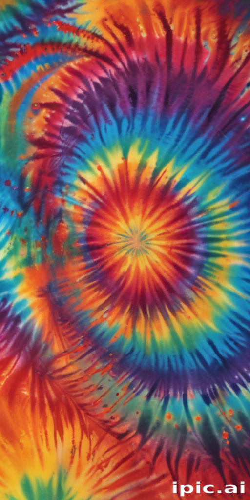 Vibrant and Colorful Tie-Dye Pattern Creating a Hypnotic Visual Experience