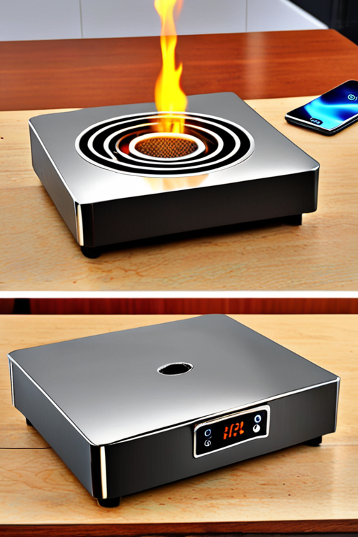Single ring electric burner in a three 3d view , rectangular or cube ...