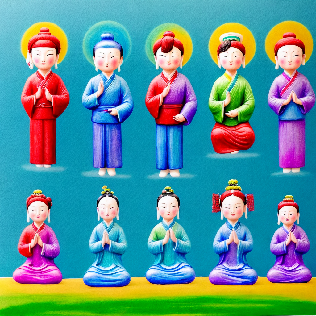 Three Pure Ones with Aura （or Sanqing in Chinese, the three highest ...