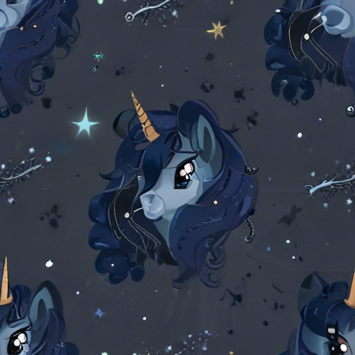 Mlp navy blue alicorn with constellation cutie mark and black flowy ...