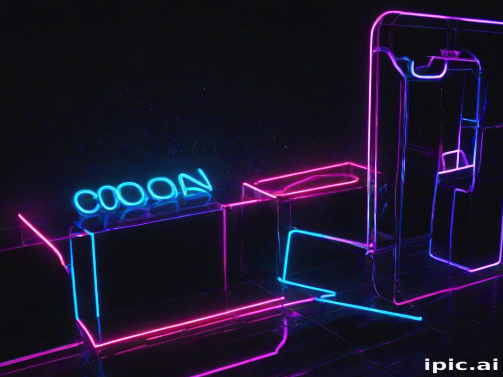 Vibrant Neon Light Installation Creating a Futuristic and Playful Atmosphere