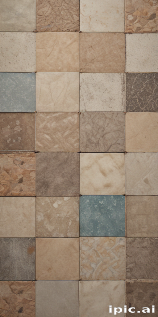 A Beautiful Mosaic of Textured Tiles in Earthy Tones and Patterns.