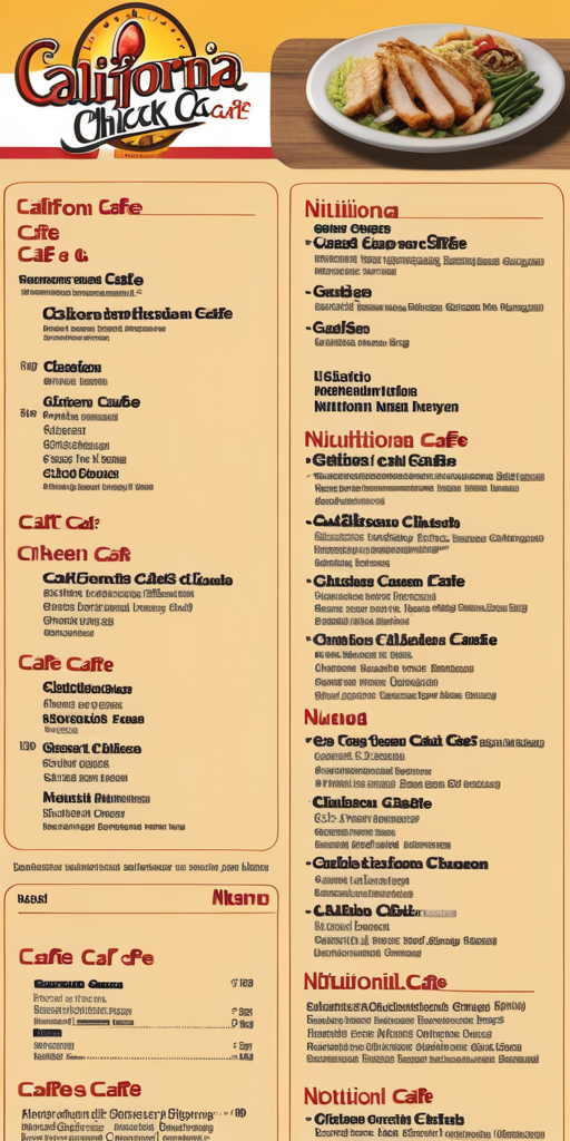 California Chicken Cafe Menu Featuring Delicious Options and ...