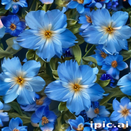 A Beautiful Arrangement of Various Shades of Blue Flowers Blooming ...
