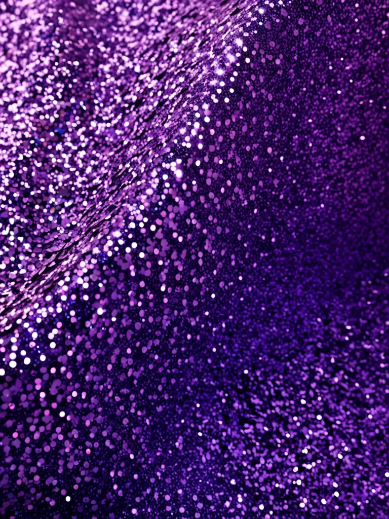 Shimmering Purple Glitter Sparkles Creating a Magical and Enchanting Effect