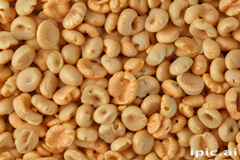 A Close-Up View of Crunchy Snack Pellets in Various Shapes and Sizes.
