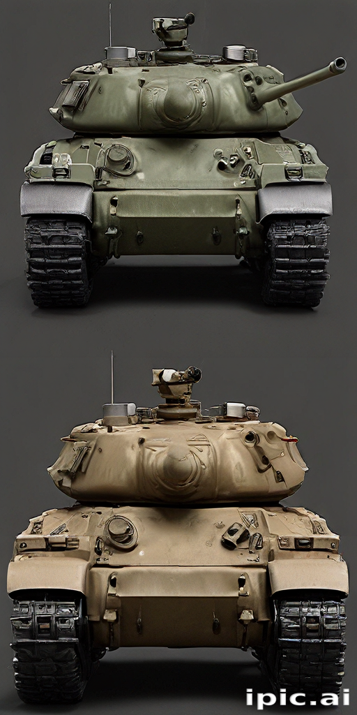 Comparison of Two Military Tanks Showcasing Different Camouflage and ...