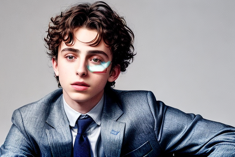 A person who look like the actor Timothée Chalamet