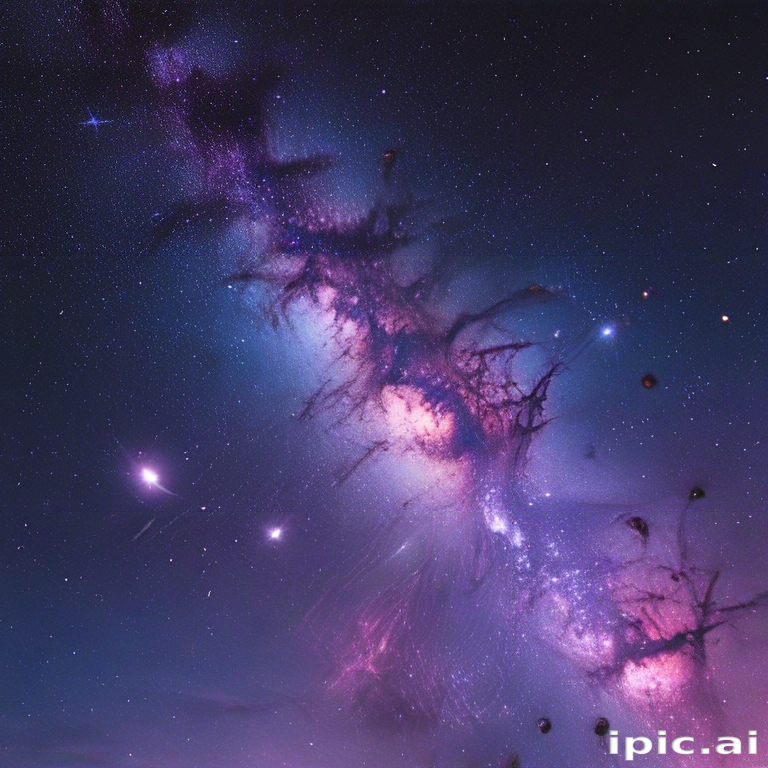 Stunning Cosmic Landscape: A Vibrant Display of Stars and Galaxies