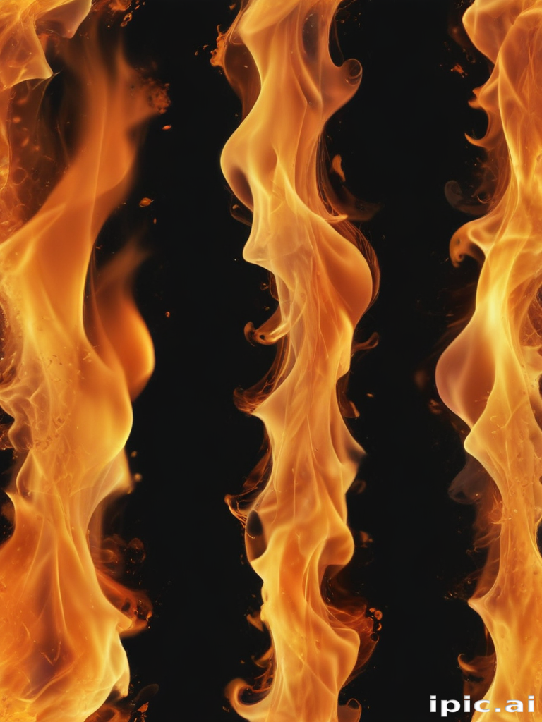 Captivating Dance of Flames: A Dramatic Display of Fire's Beauty