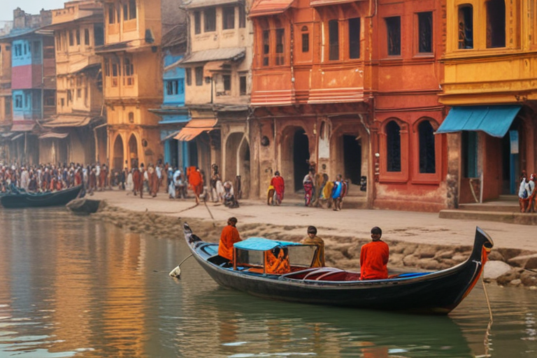 bright coloured varanasi background