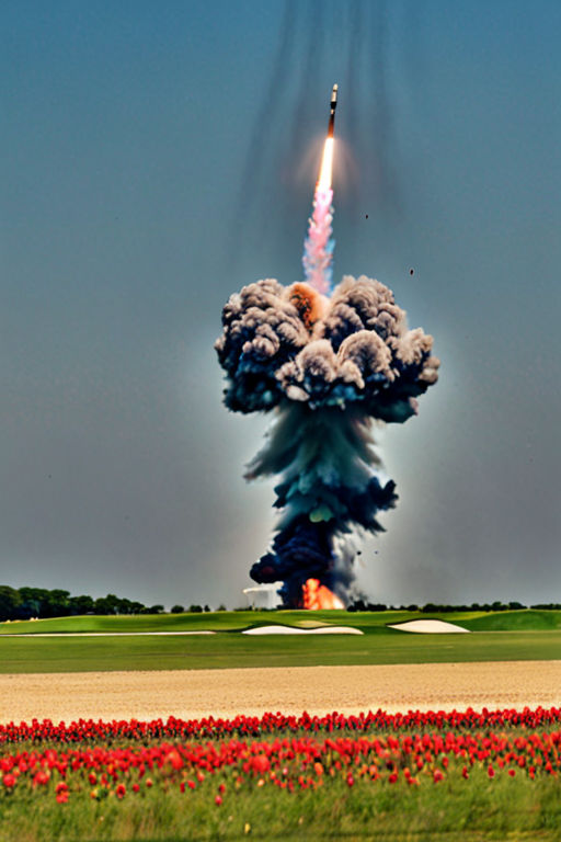 424 with a bomb going off behind it