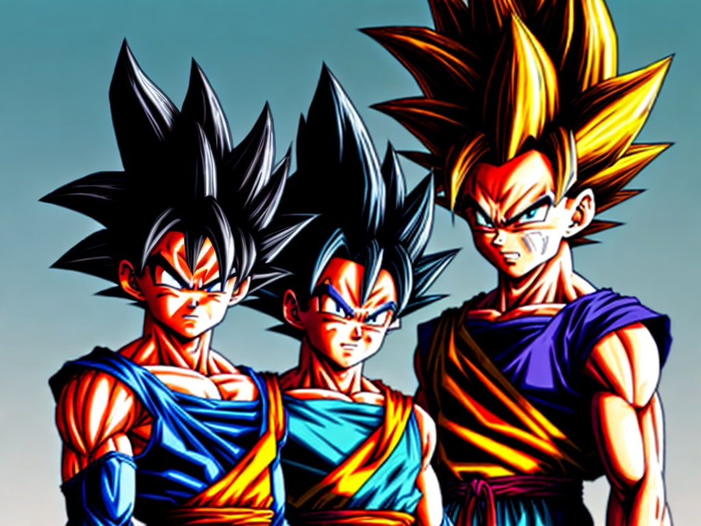 Goku y vegeta vector