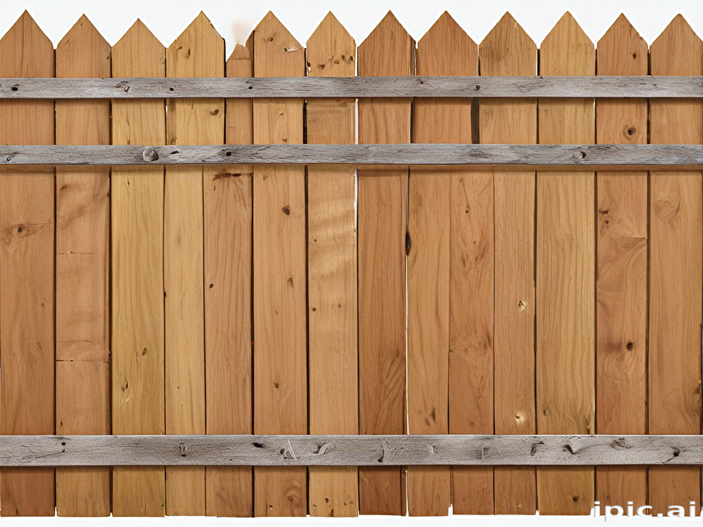 Well-Constructed Wooden Fence with a Classic Picket Design and Sturdy ...