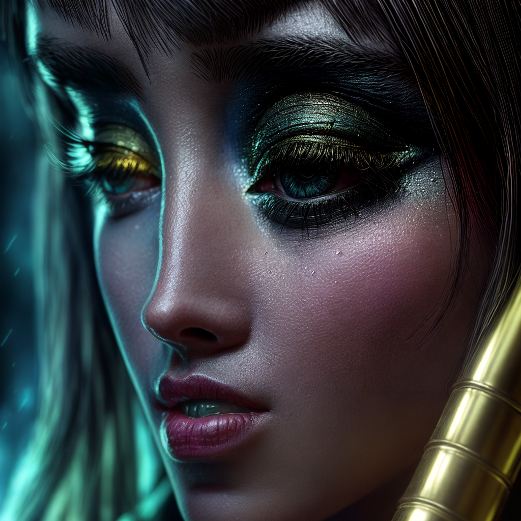 pole dancer , in a jungle bar, dark mood, mystical ambiance ...