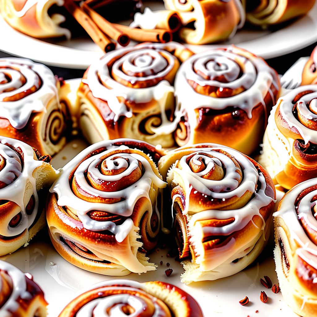 Deliciously Swirled Cinnamon Rolls Glazed with Creamy Icing and ...
