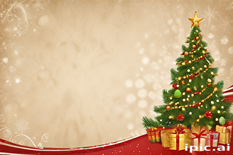 Festive Christmas Scene Featuring a Beautifully Decorated Tree and Gifts