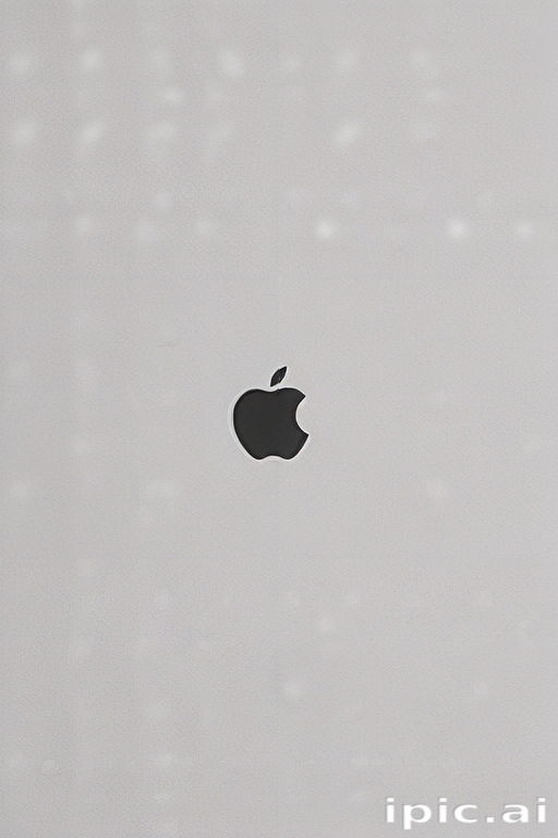 Minimalist Design Featuring Iconic Apple Logo on Sleek Gray Background.