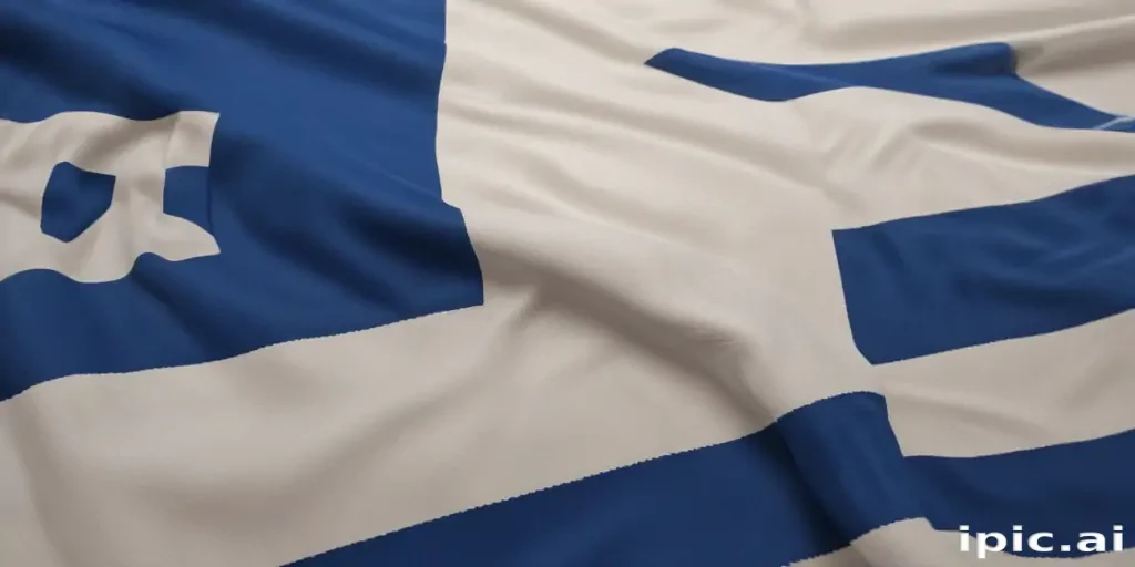 Close-Up View of the Greek Flag Displaying Its Iconic Blue and White Colors