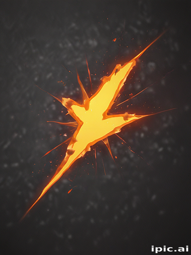 Dynamic Electric Bolt Emitting Bright Light Against a Dark Background