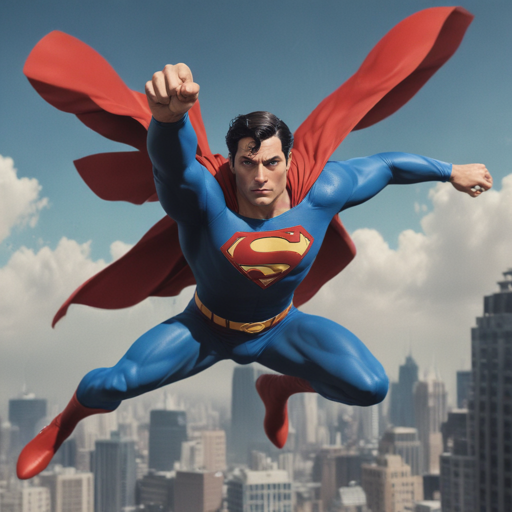 Superman flying