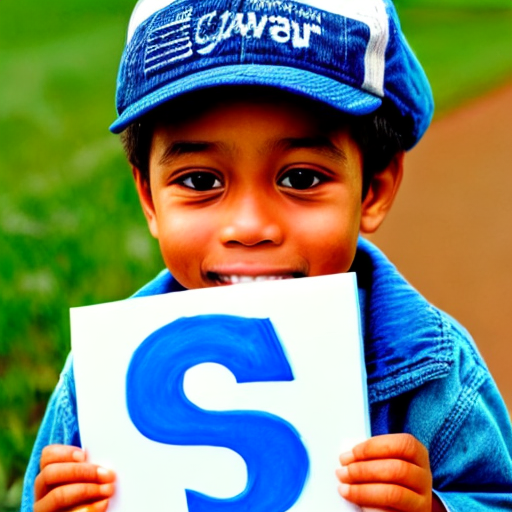 A kid holding milk holding a sign with finding dad writen on it pixar movie
