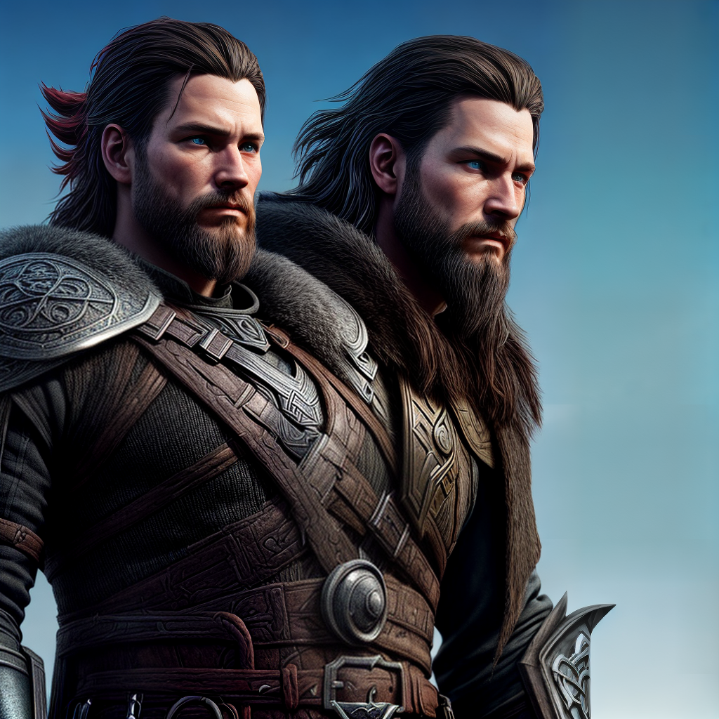 Viking god Vidar, realistic, profile photo, facing camera, headshot ...