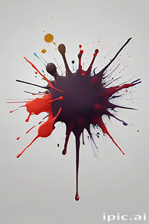 Colorful Explosion of Paint Droplets Creating a Vibrant Abstract Artwork