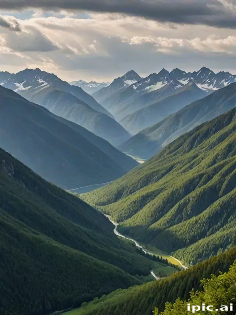 mountainous background