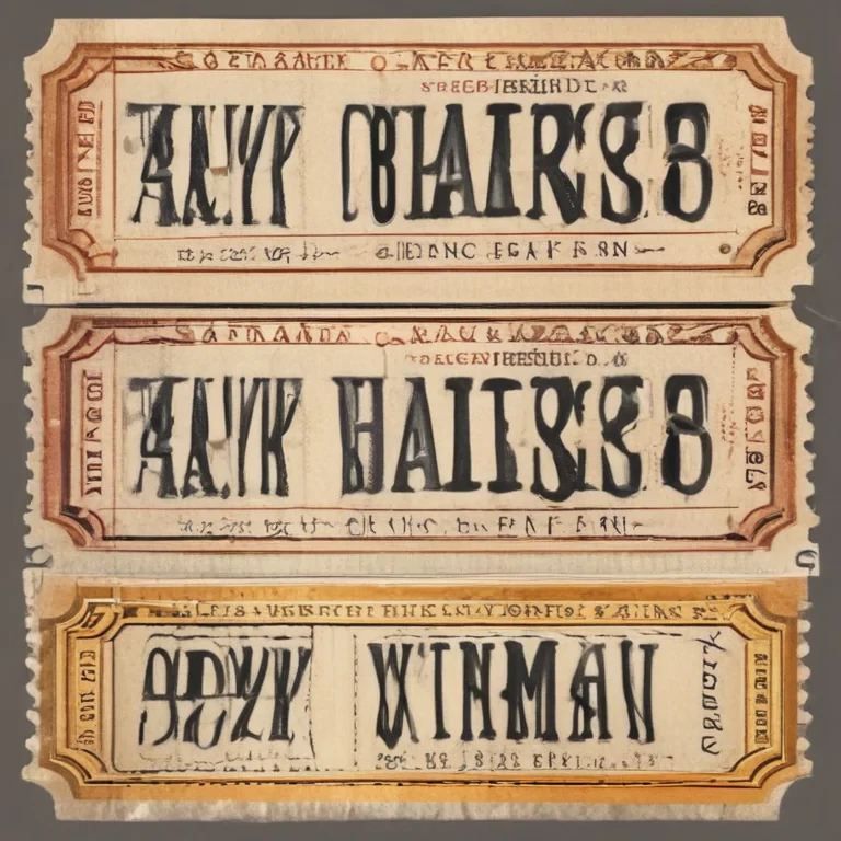 Collection of Vintage Tickets Featuring Unique Typography and Design ...