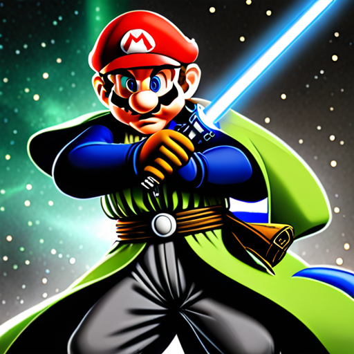 Mario as a Jedi