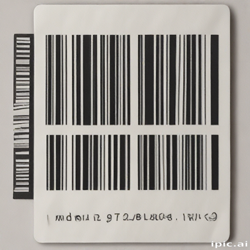 Stylized Representation of Various Barcode Patterns on a Plain Background