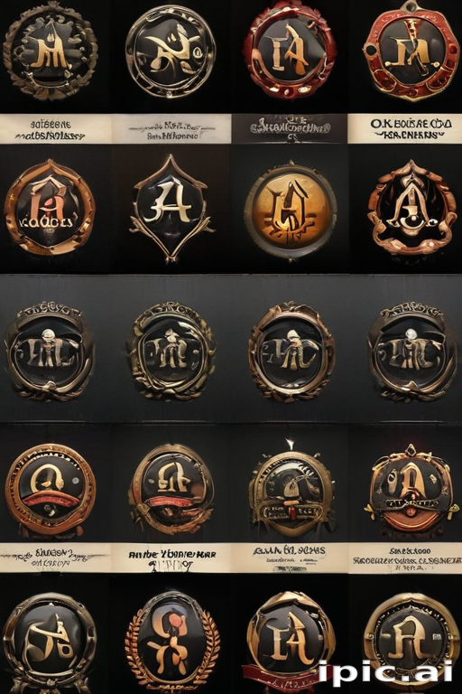 Collection of Intricate Emblems Featuring Unique Designs and Symbolism