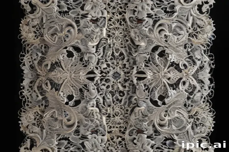 Intricate Lace Design Showcasing Delicate Patterns and Elegant Textures ...