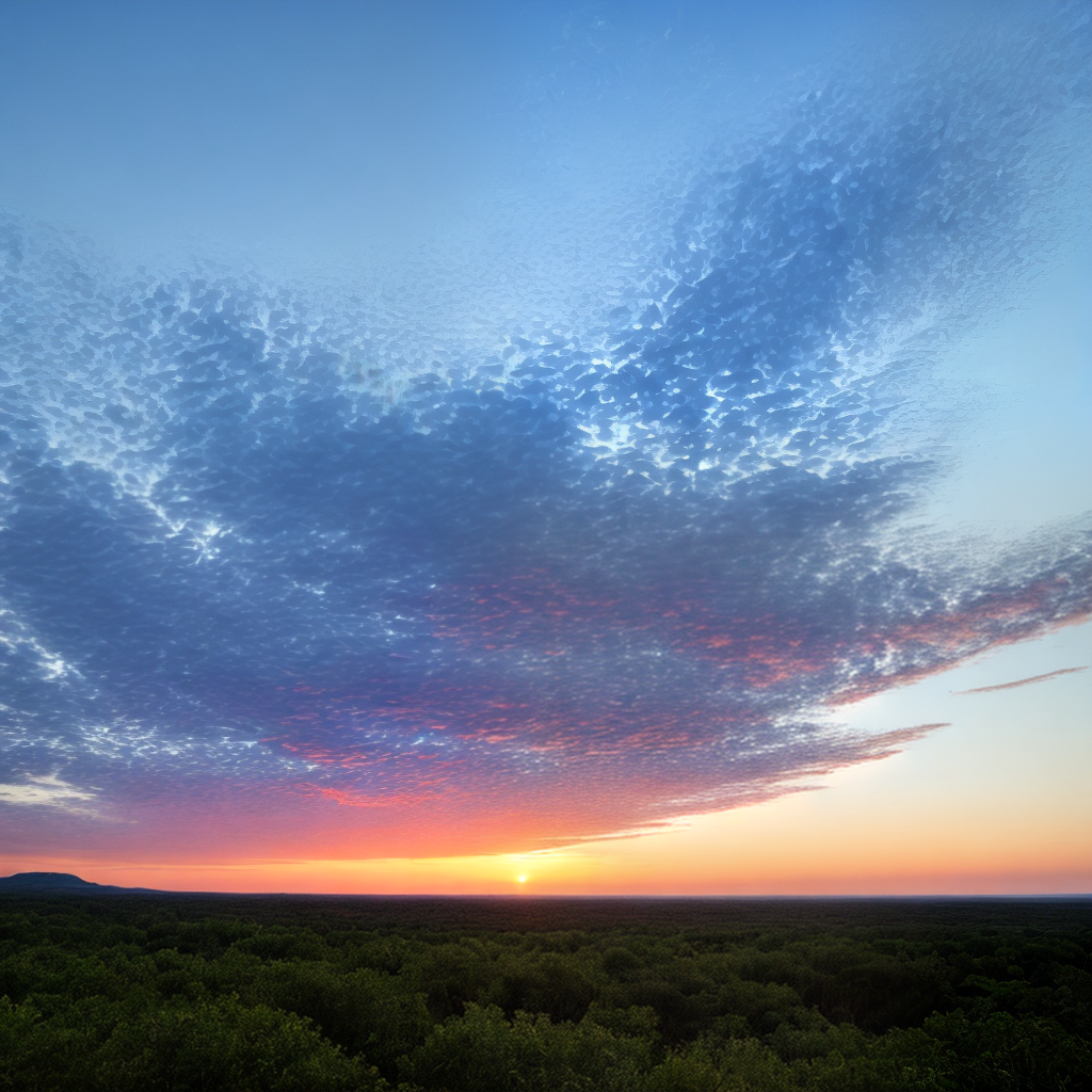 Stunning sunset with maths clouds
