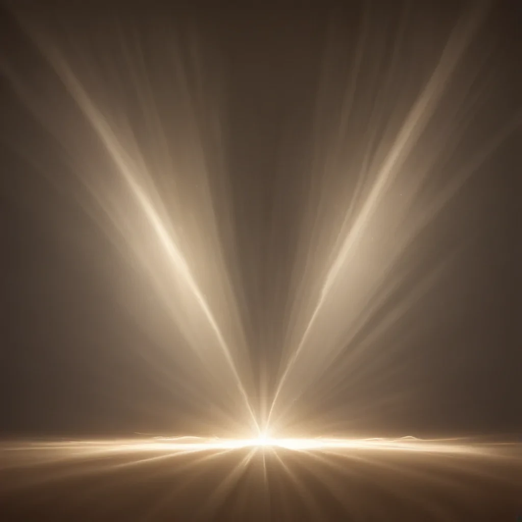 Radiant Light Beams Emanating from a Central Point in Darkness