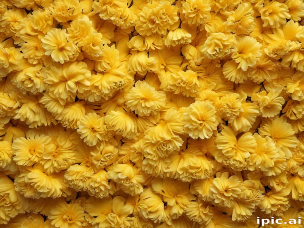 A Vibrant Display of Bright Yellow Flowers Creating a Stunning Floral ...